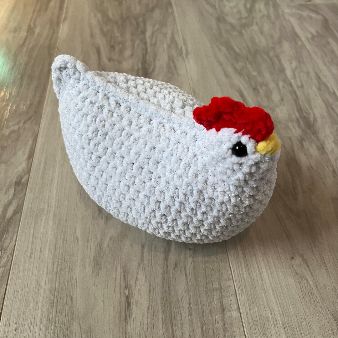 Crochet Sparkle Chicken Plush, Crochet Chicken, Chick Plush, Farm ...