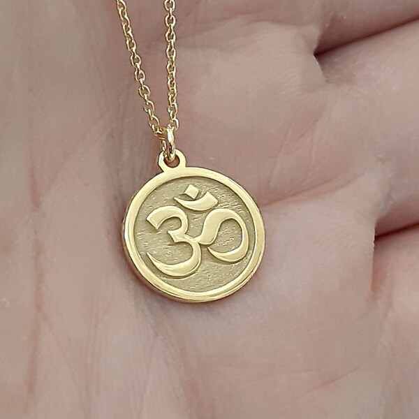 Gold Om Pendant - Etsy