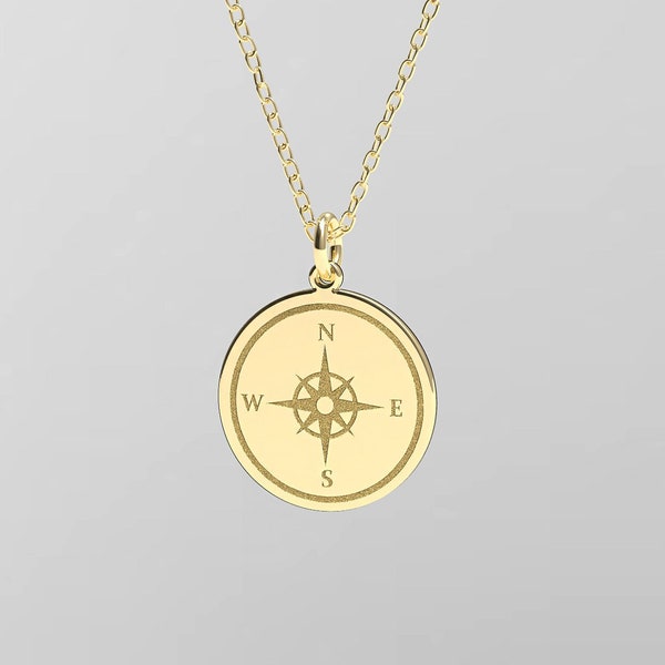 Gold Compass Charm - Etsy