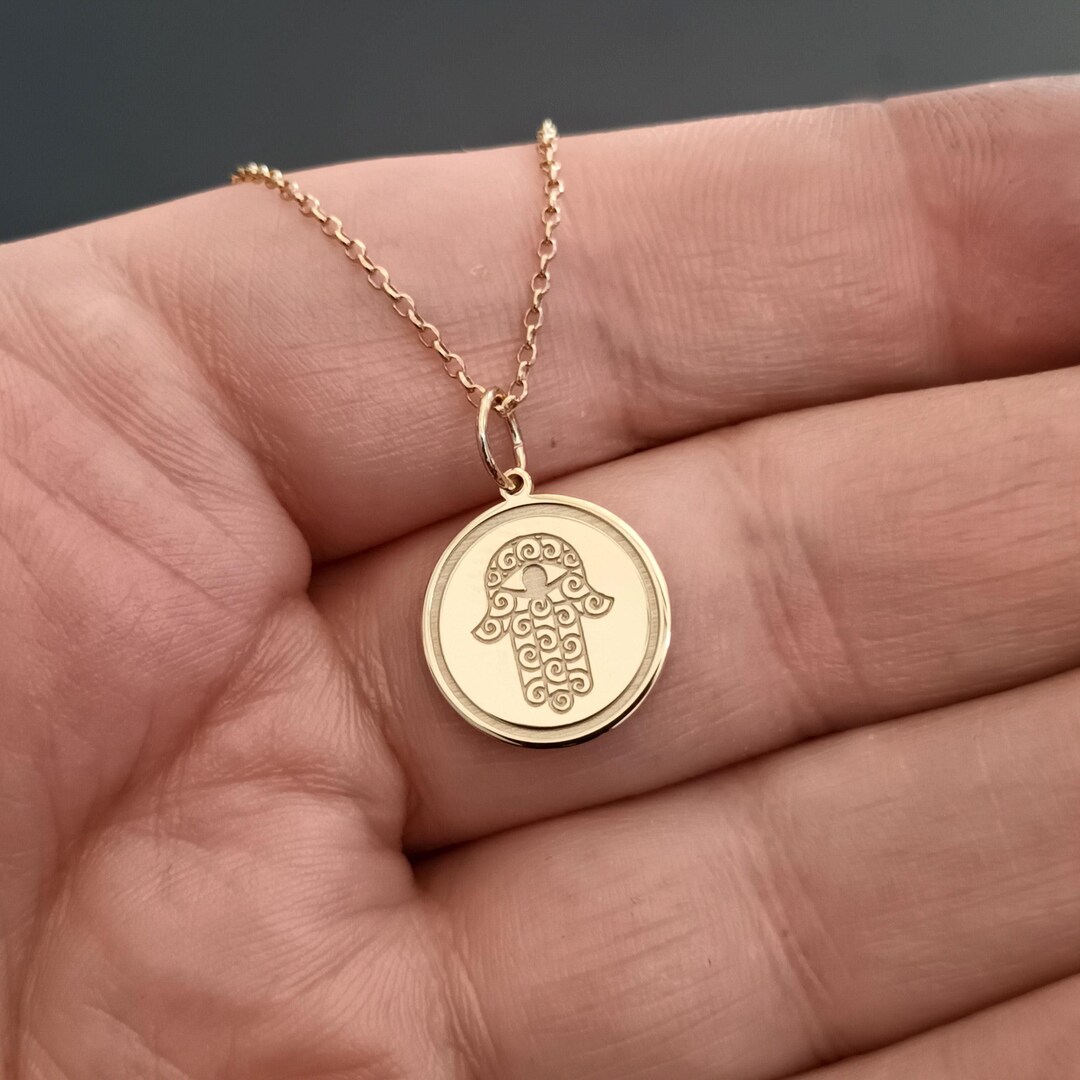 Personalized Gold Hamsa Hand of Fatima, Protection and Luck Hand of God ...