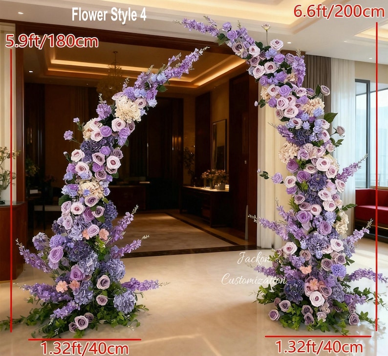 White Dusty Pink Flower Arch, Wedding Floral Arrangement, Event ...