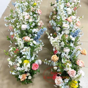 Spring Flower Runner Artificial Wedding Aisle Flower Outdoor Lawn ...