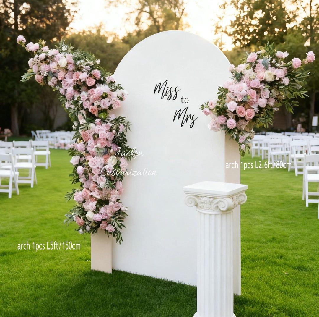 Light Pink Flower Arch Arrangement, Garden Wedding Decor - Etsy