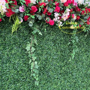 Hot Pink Flower Arrangement Turf Cloth Roll up Flower Wall Fabric ...
