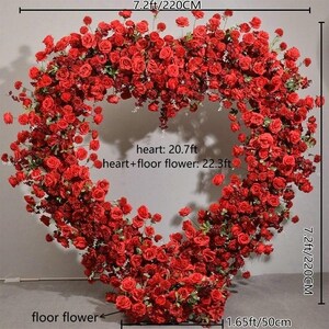 Red Heart-shaped Frame Wedding Backdrop Decor 5D Artificial Archway ...