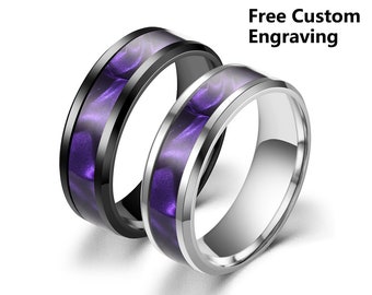 Purple Wedding Ring | Etsy