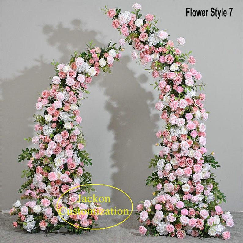 Colorful Flower Arch, Artificial Floral Arrangement, Wedding Decor ...