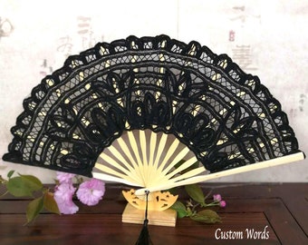 Black Fan Lace - Etsy