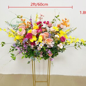 Spring Flower Runner Artificial Wedding Aisle Flower Outdoor Lawn ...
