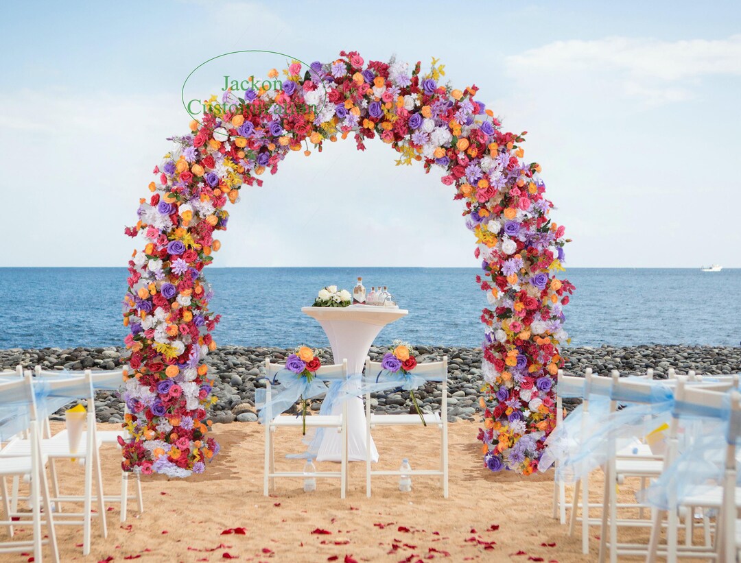 Colorful U-shaped Arch Flower Wedding Ceremony Props Engagement Party ...