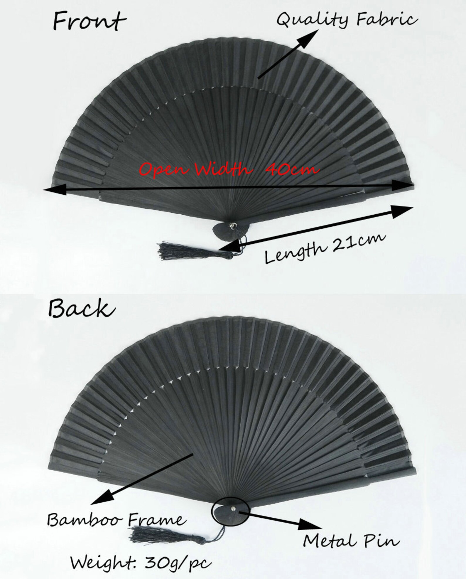 Black Hand Fans Personalized Handheld Folding Fan Man - Etsy