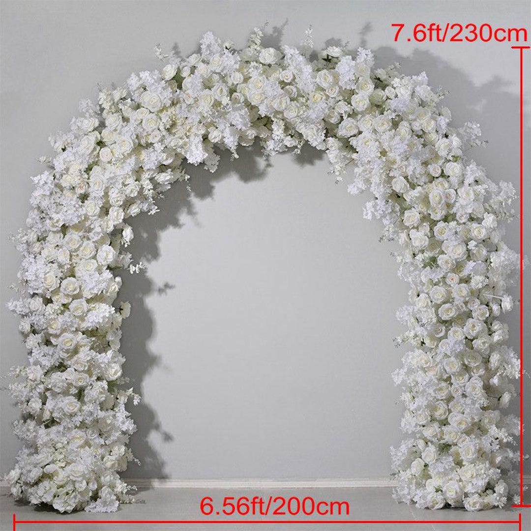 Ivory U-shaped Arch Flower Garland Wedding Backdrop Arch Flower ...
