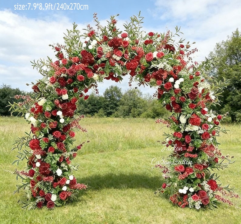 Colorful Flower Arch, Spring Wedding Ceremony Backdrop Decor - Etsy UK