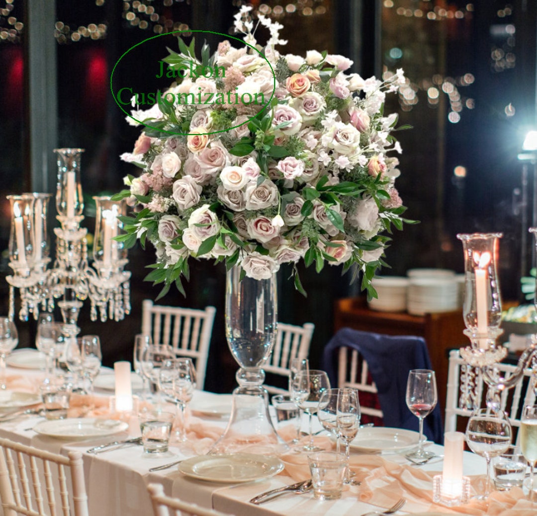 Lightgrey Dusty Pink Rose Willow Leaves Flower Ball 5D Artificial Road ...