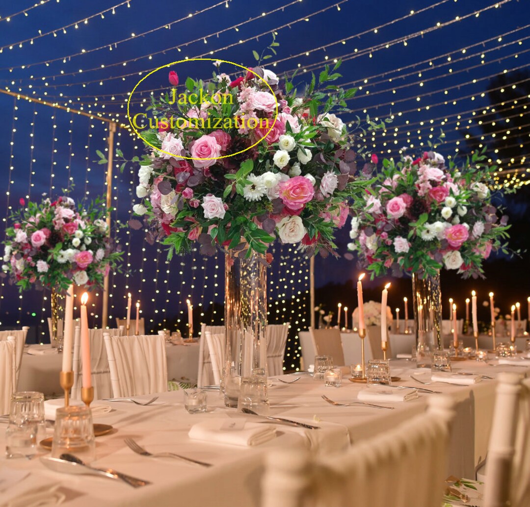 Artificial Greenery Road Lead Table Centerpiece Wedding Reception ...