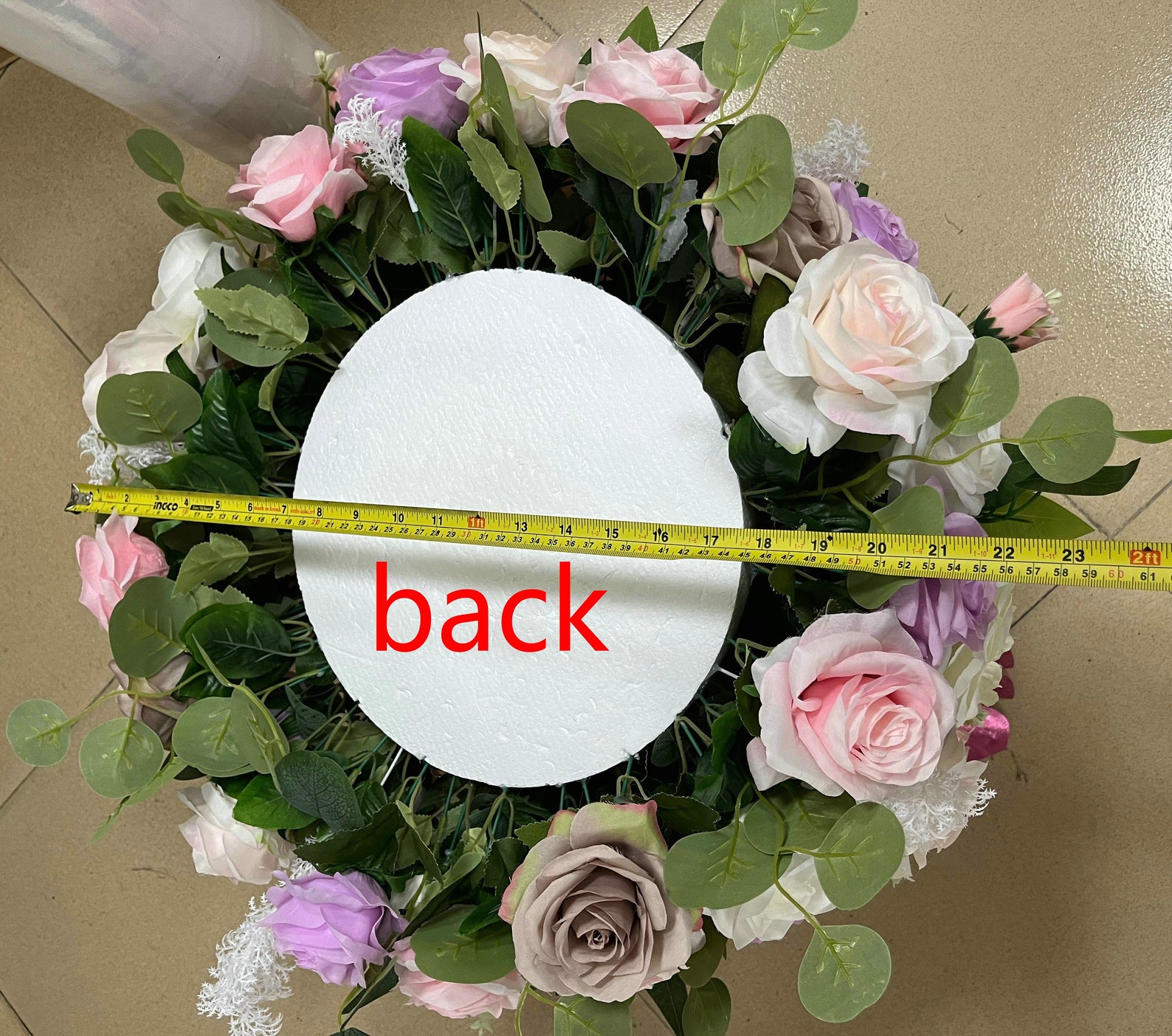 Artificial Dusty Pink Road Lead Flower Ball Table Centerpiece Hand Tied ...