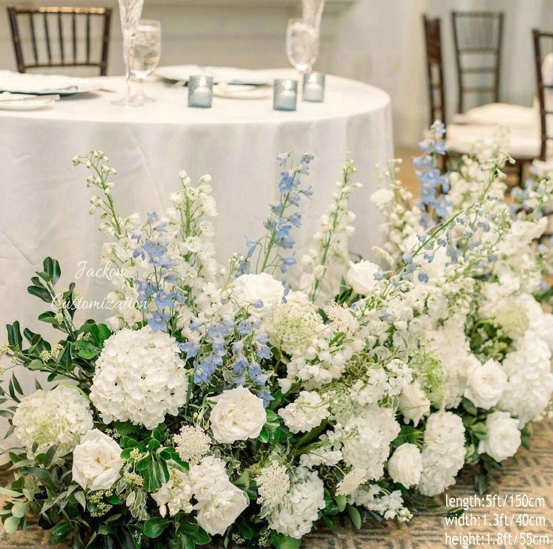 White Wedding Head Table Flowers, Wedding Decor - Etsy