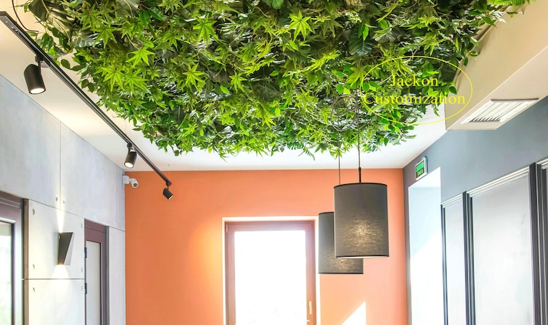 Green Plants Ceiling Decoration Artificial Fake Leaves Restaurant ...