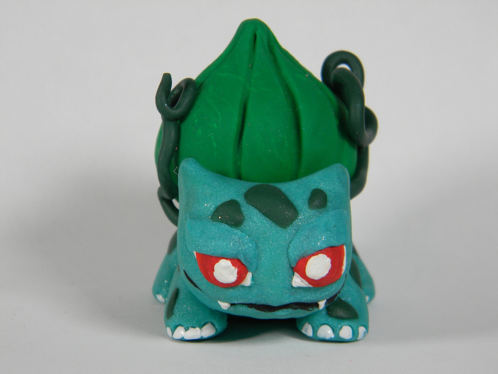 Curious Bulbasaur Inspects a Snail - Polymer Clay Figurines (2 Piece ...