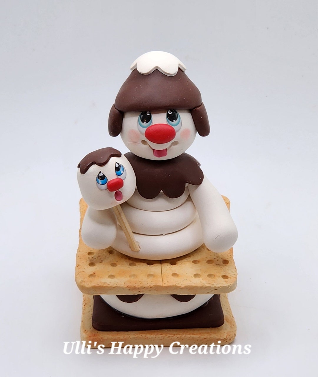 Polymer Clay Smores Snowman - Etsy
