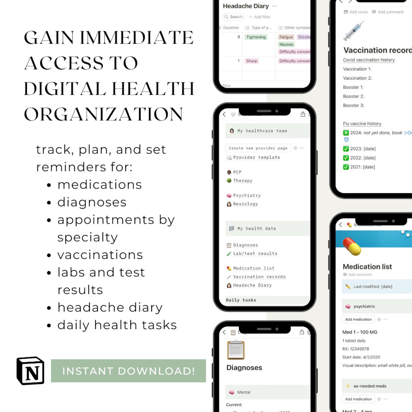 Notion Ultimate Medical Hub, Digital Planner and Organizer, Notion ...