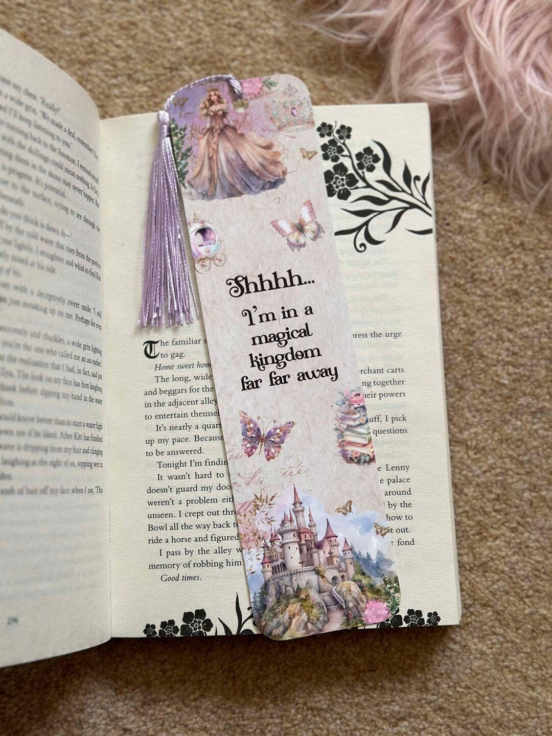 Fairytale Themed Bookmark With Lilac Tassle, Bookish Storybook ...