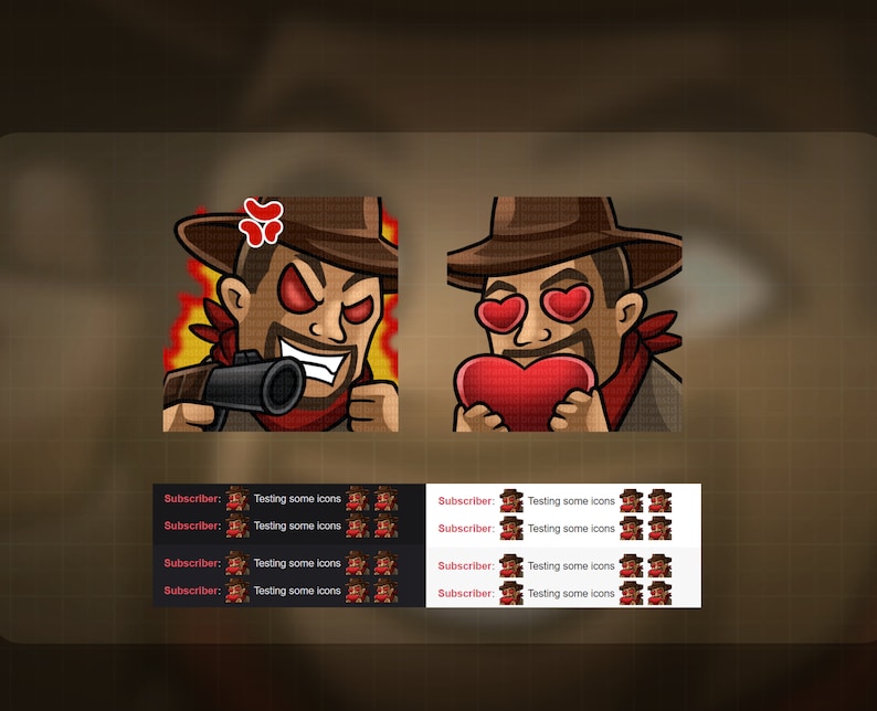 Cowboy Twitch Emotes: Wild West Stream Emotes (digital Download) - Etsy