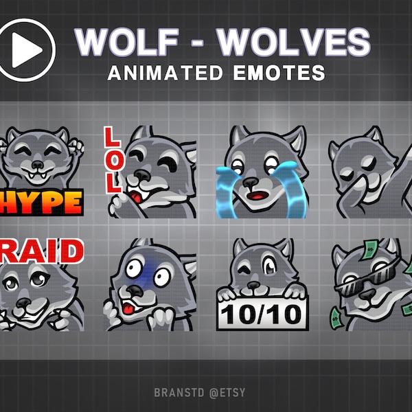 Wolf Twitch Overlay - Etsy