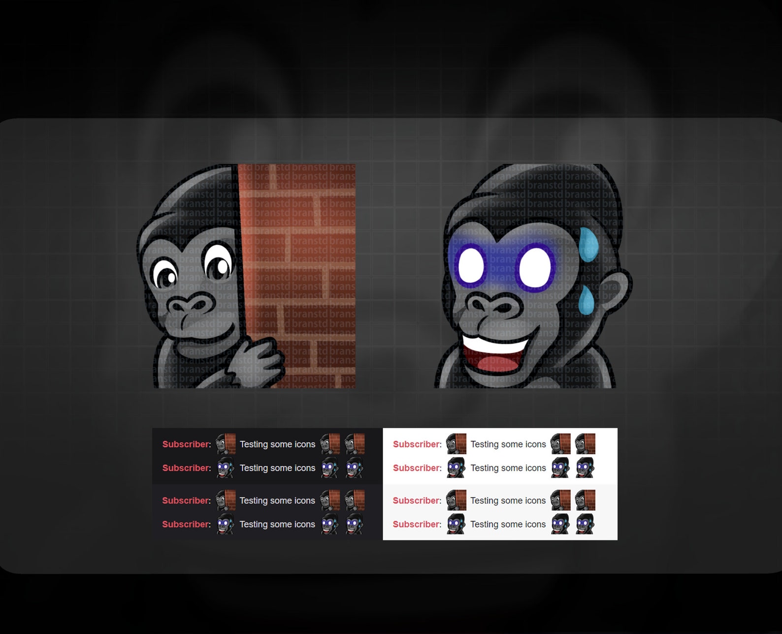 6 X Gorilla Twitch Emotes for Twitch, Discord, Mixer or Youtube - Etsy ...