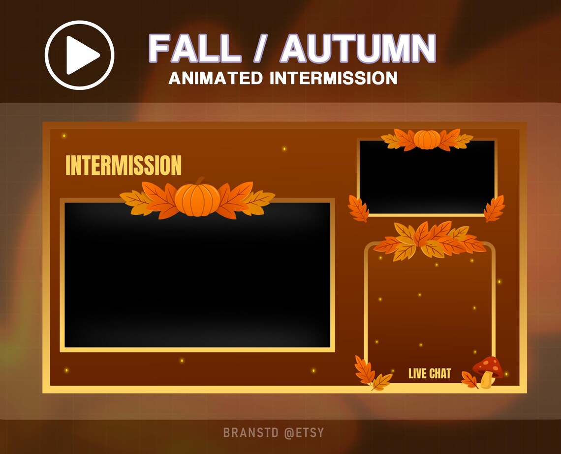 Autumn Stream Package: Animated Fall Twitch Overlay (digital Download ...