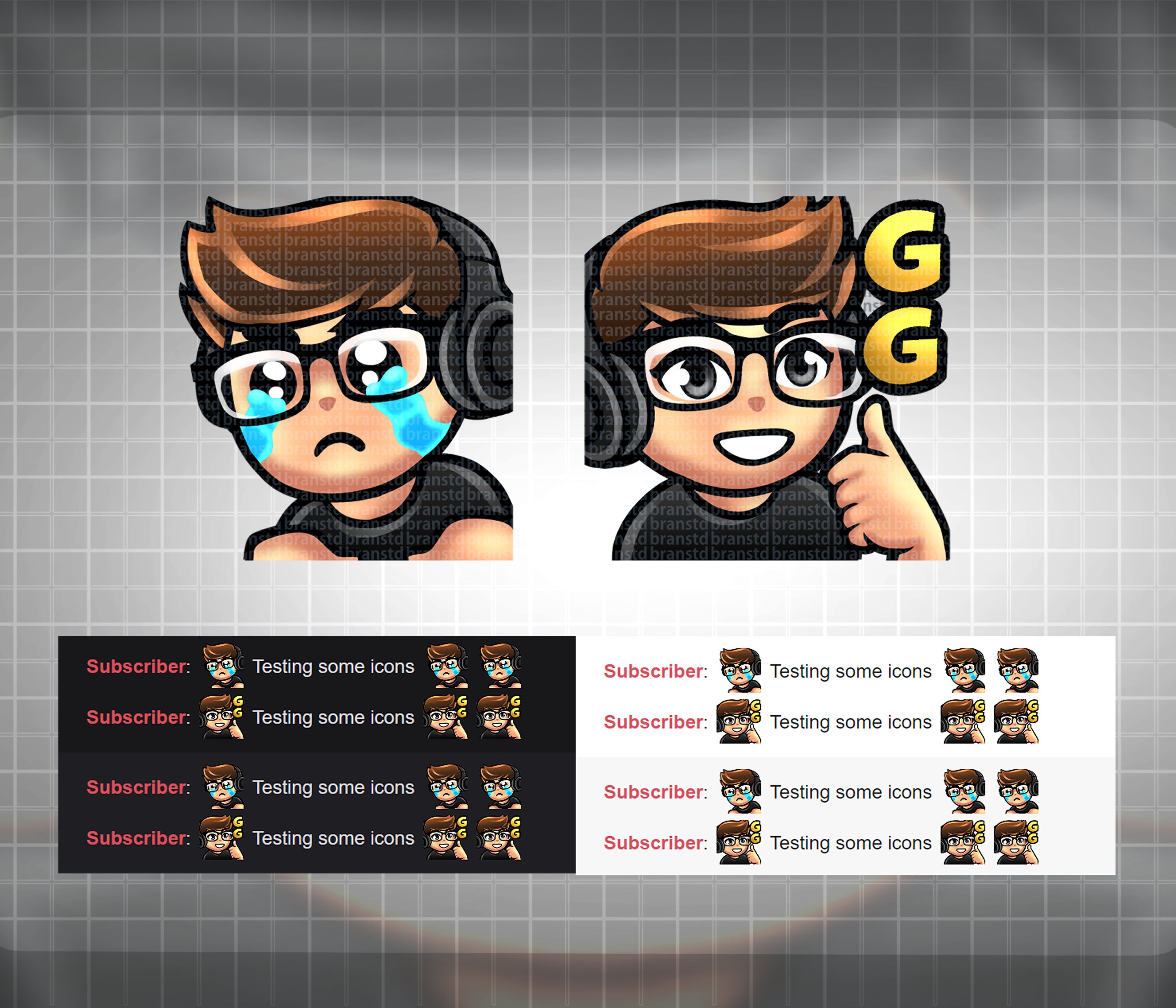 8x Brown Hair Guy Emotes - Guy Twitch Emotes - Etsy