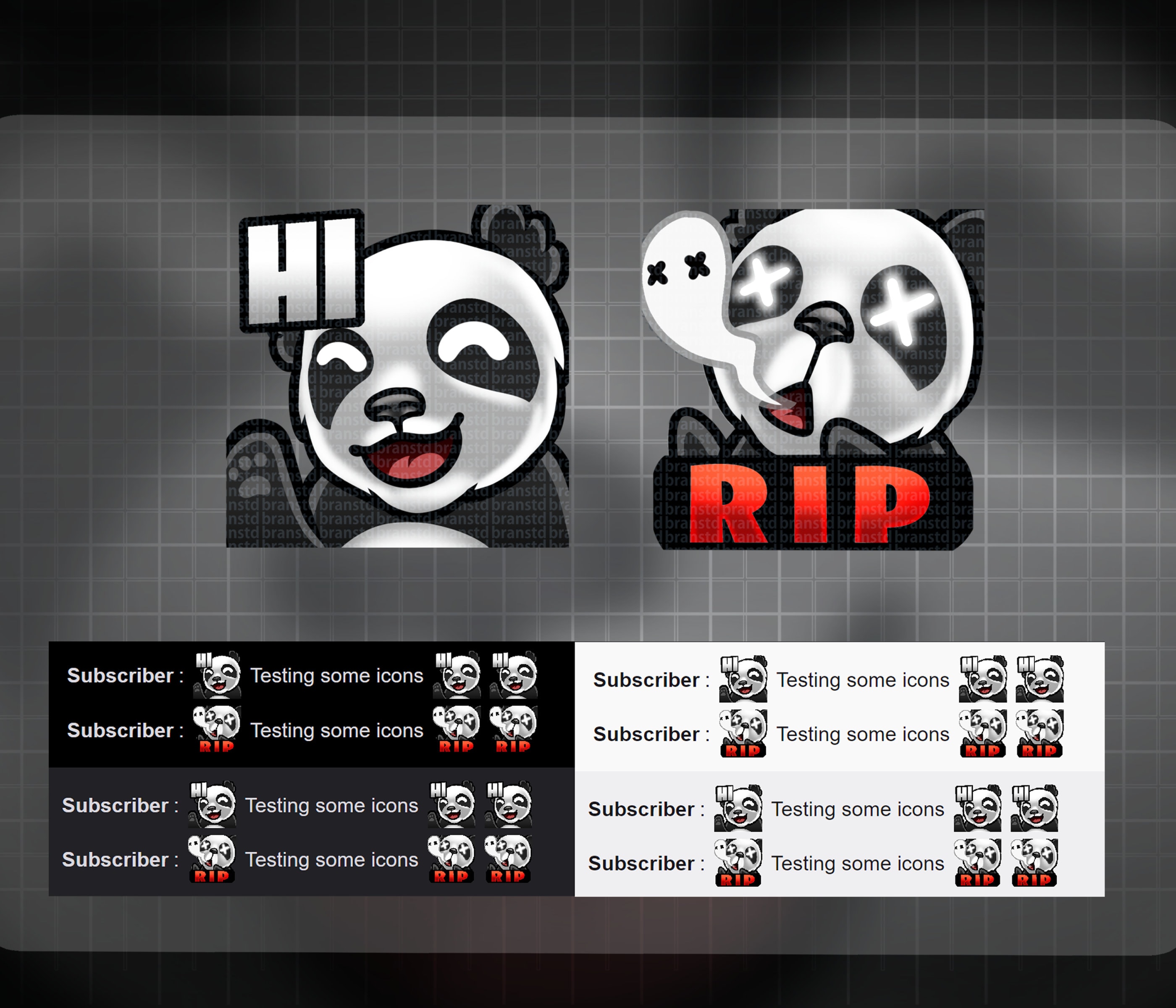 8 X Panda Twitch Emotes Panda Twitch Emotes - Etsy UK