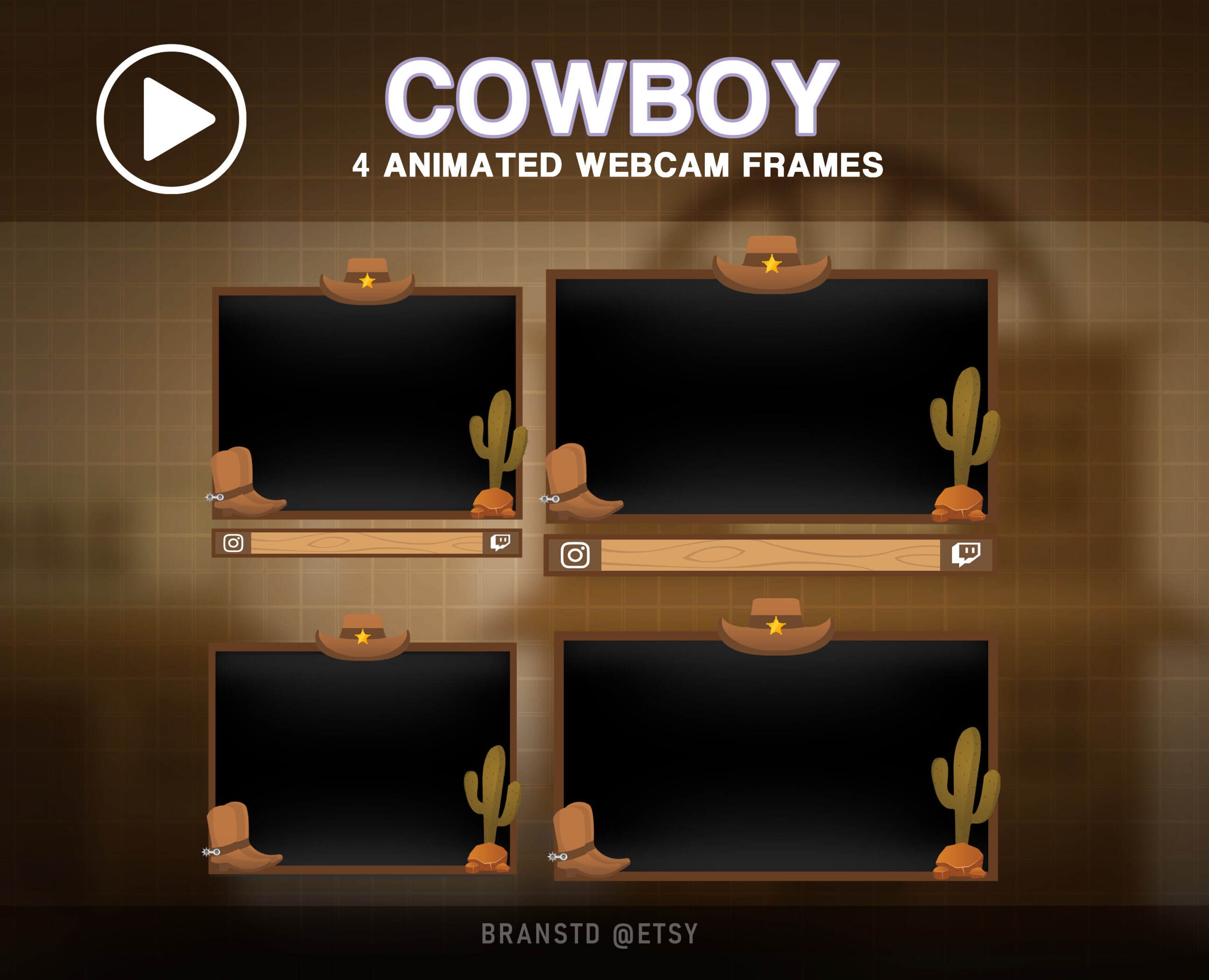 Cowboy Stream Pack - Stream Package - Western Screens - Wild West ...