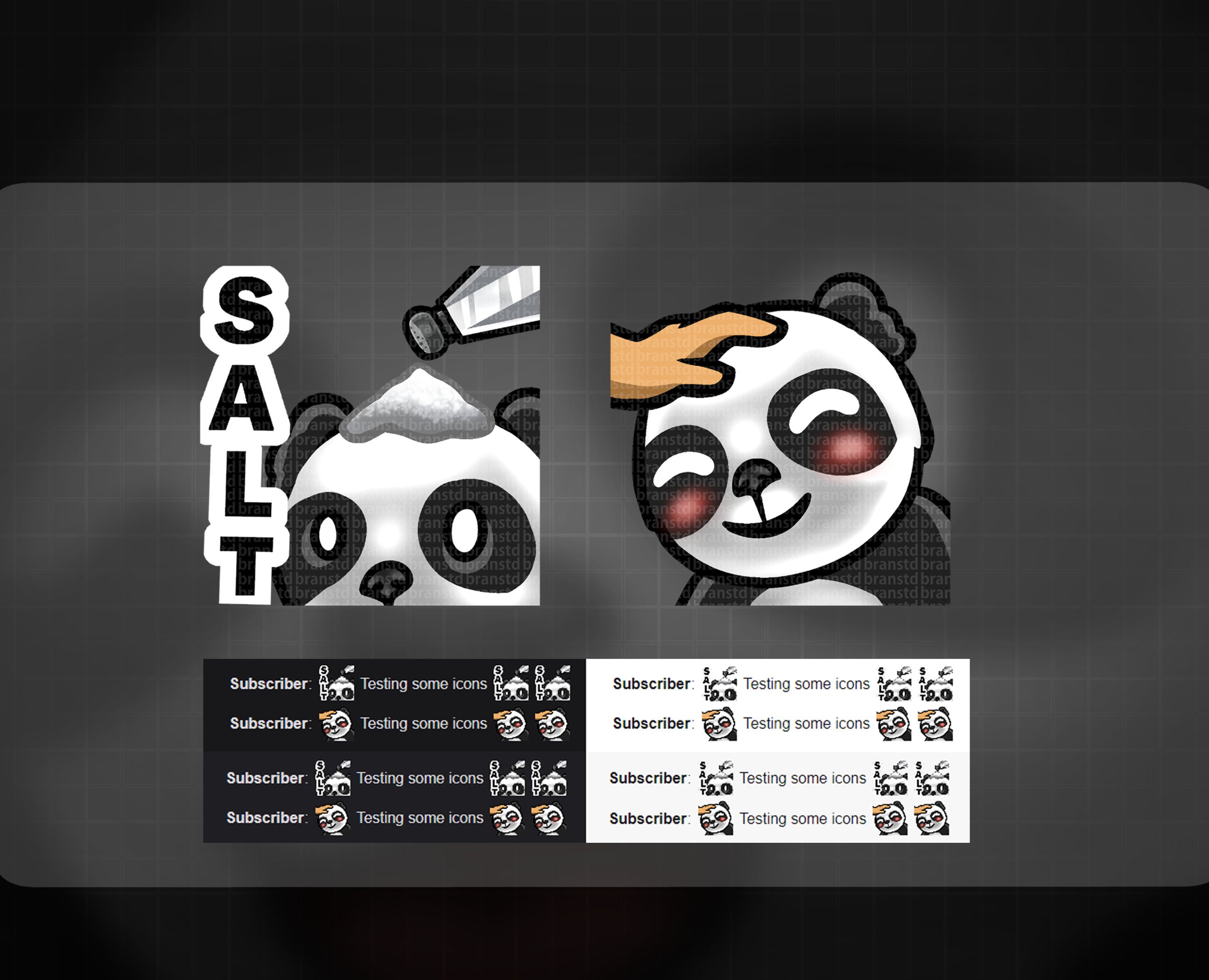 8 X Panda Twitch Emotes - Panda Twitch Emotes - Etsy