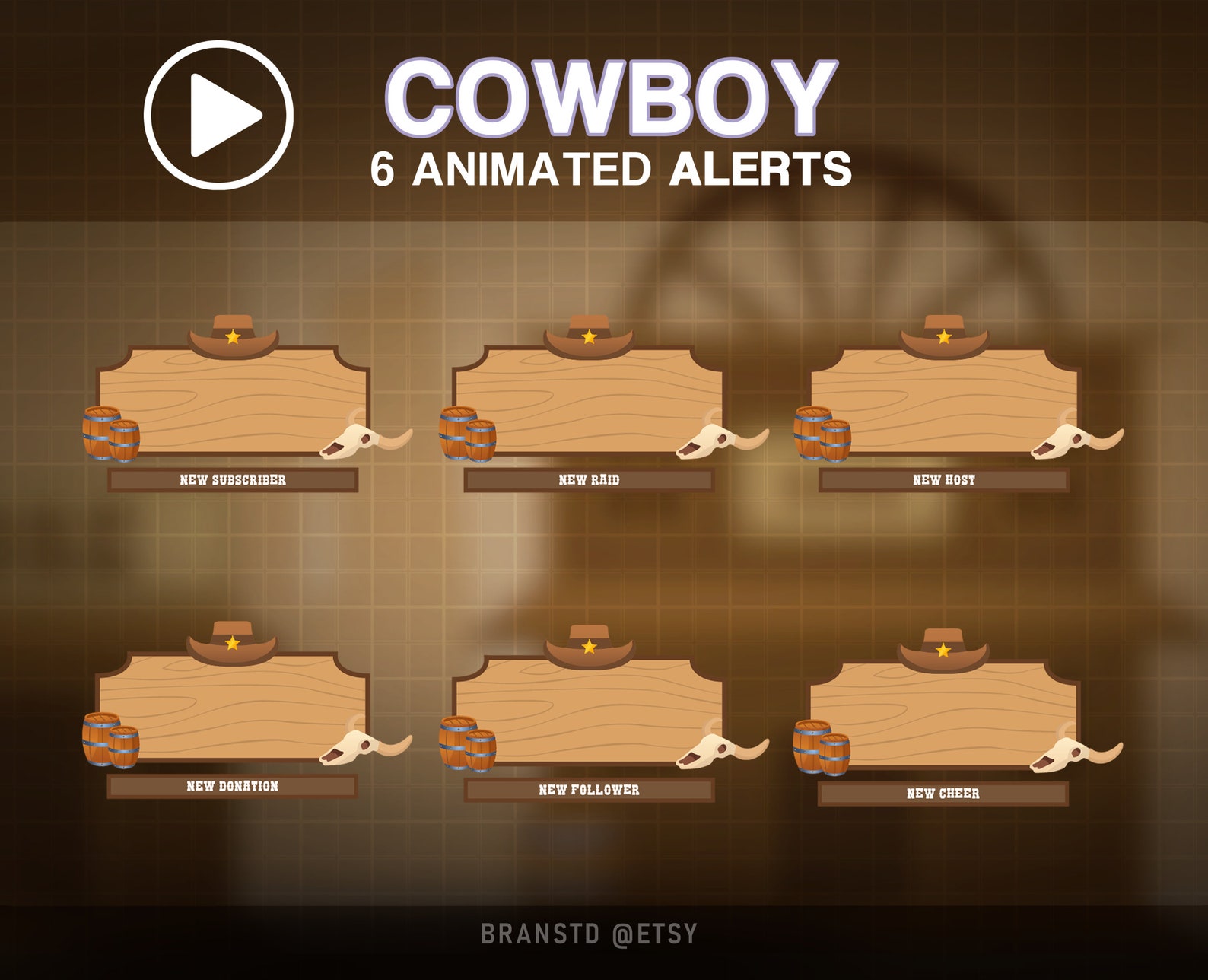Cowboy Stream Pack - Stream Package - Western Screens - Wild West ...