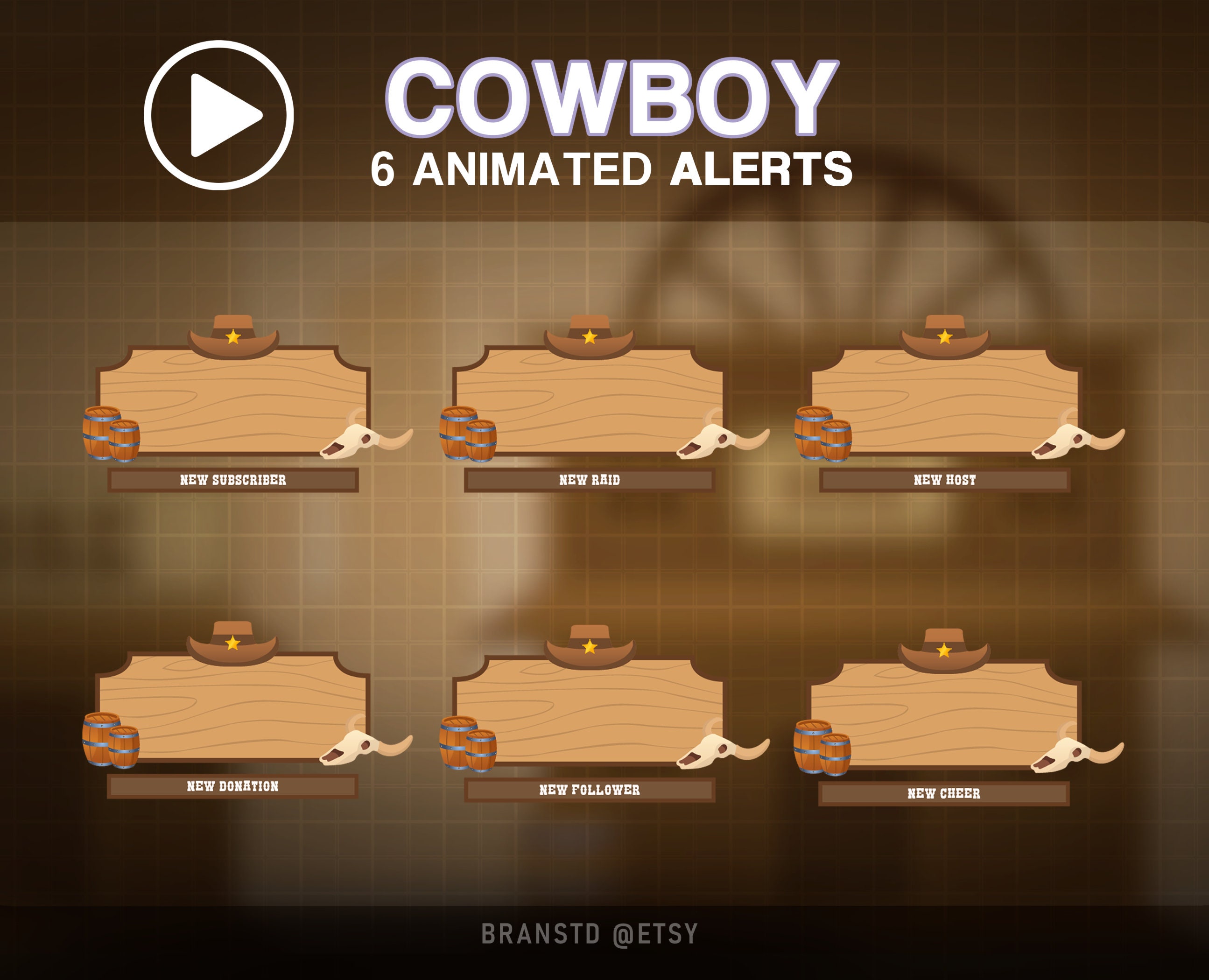 Cowboy Stream Pack - Stream Package - Western Screens - Wild West ...