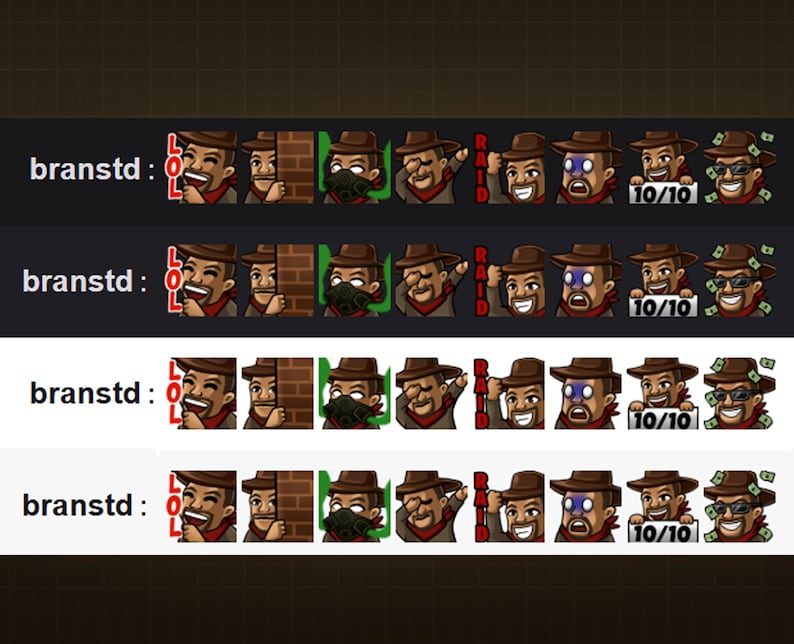 Twitch Emotes Mega Pack - Cowboy Emotes - Etsy