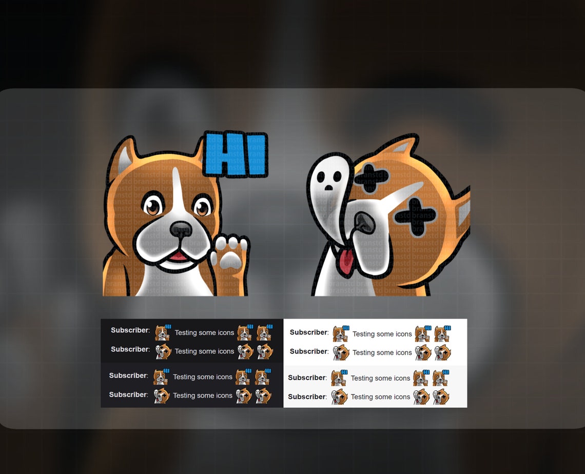 8 X Dog Twitch Emotes Pitbull Twitch Emotes - Etsy