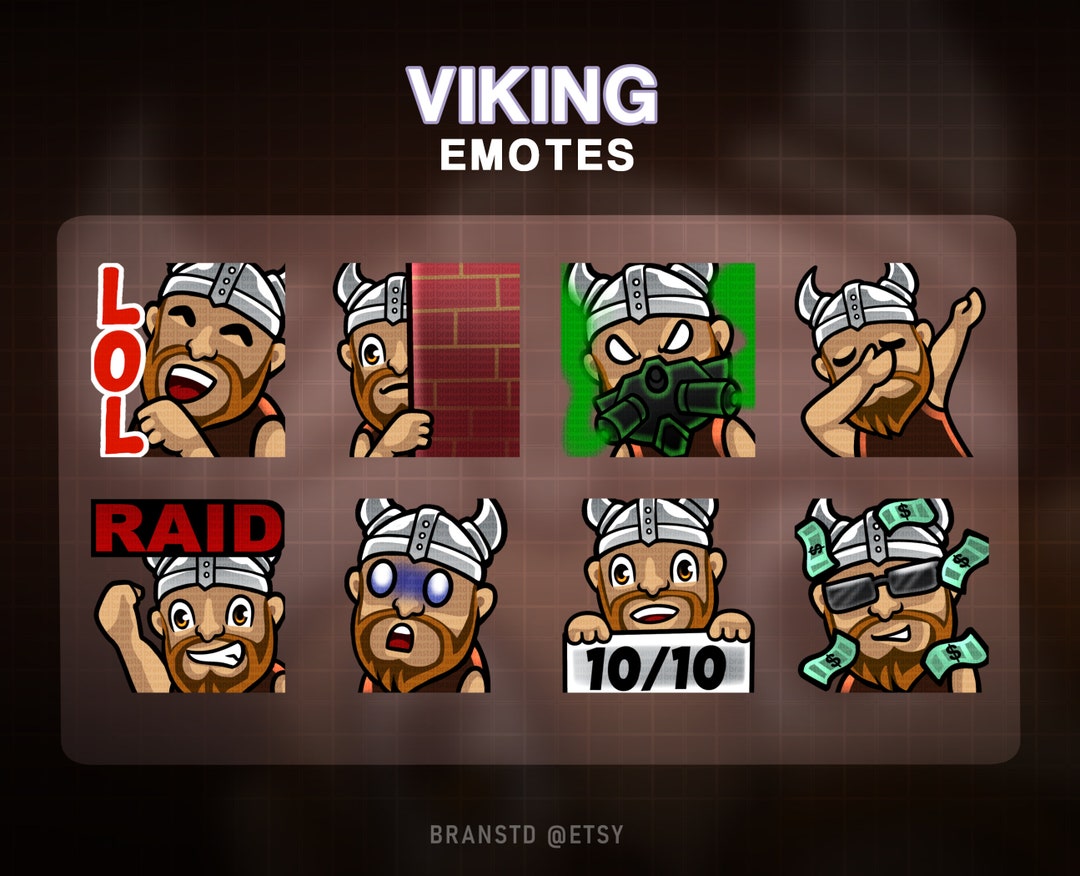 8x Viking Twitch Emotes - Viking Twitch Emotes - Warrior Twitch Emotes ...