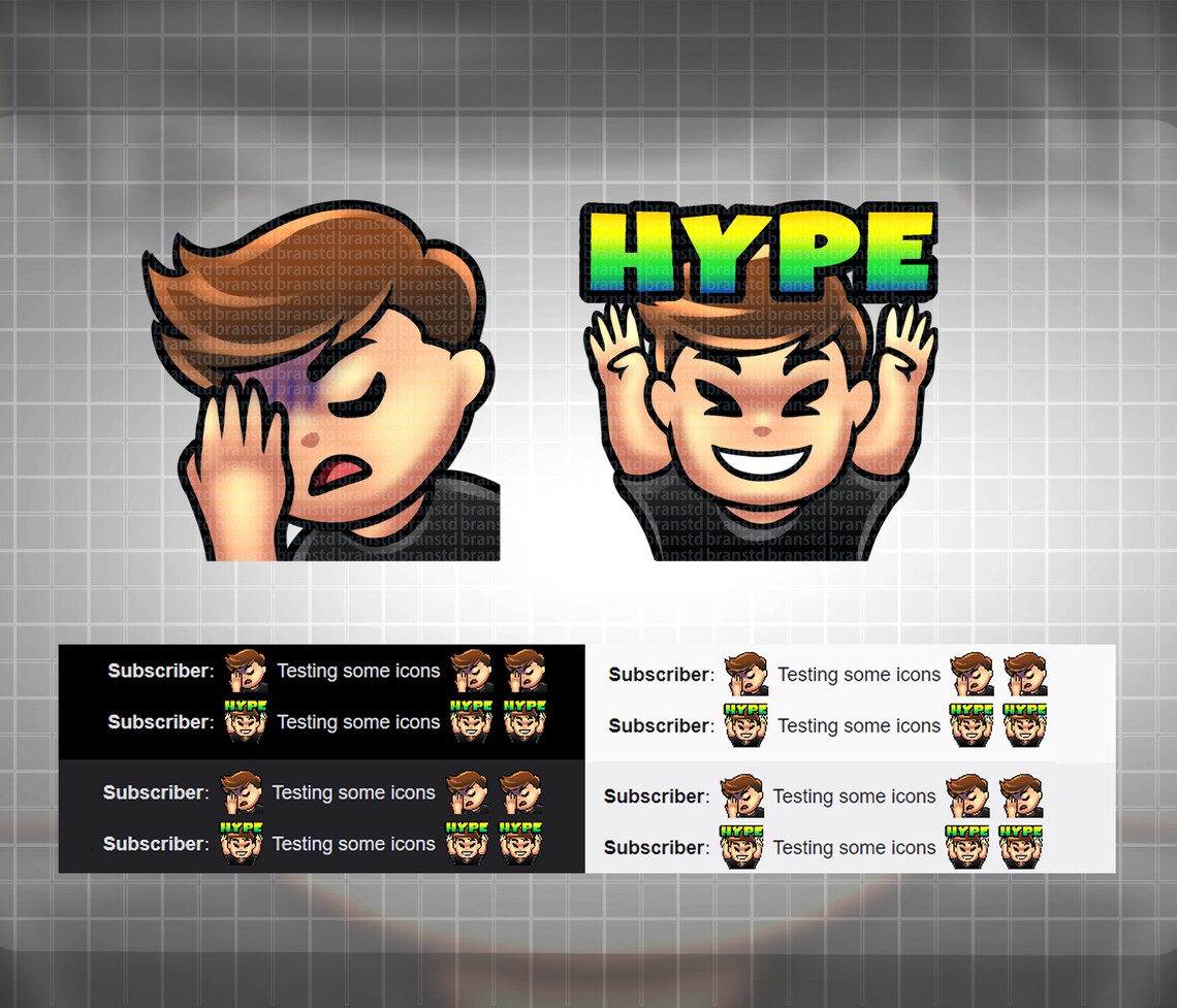 8x Brown Hair Guy Emotes Guy Twitch Emotes - Etsy Canada