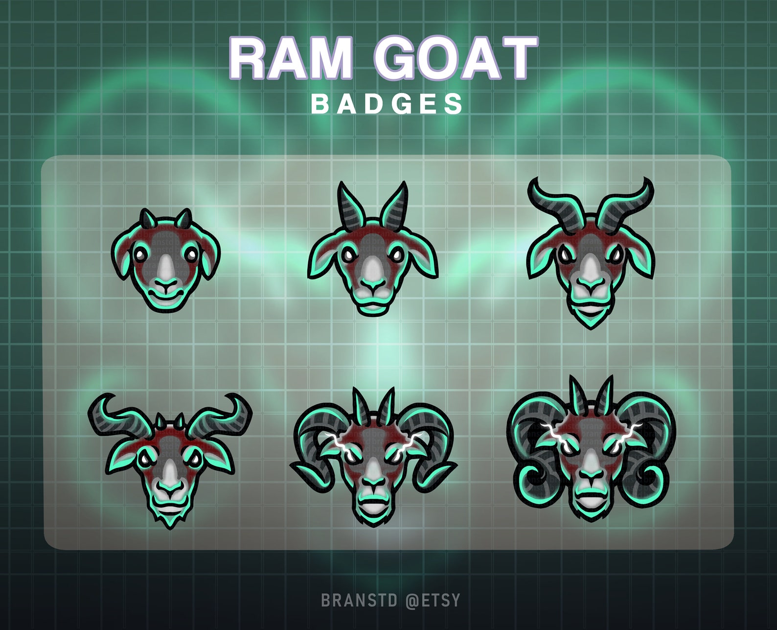 6 X Goat Twitch Badges - Etsy