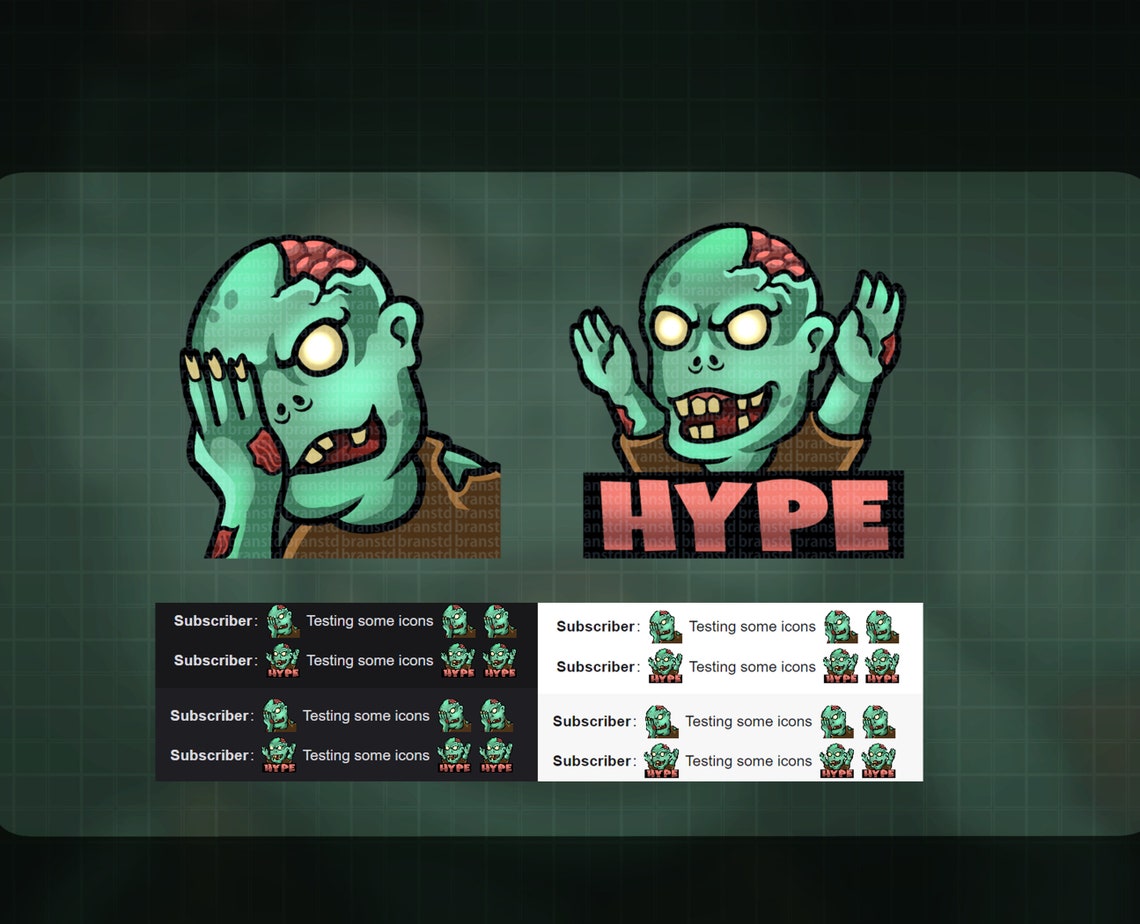 8 X Zombie Twitch Emotes - Zombie Twitch Emotes - Etsy
