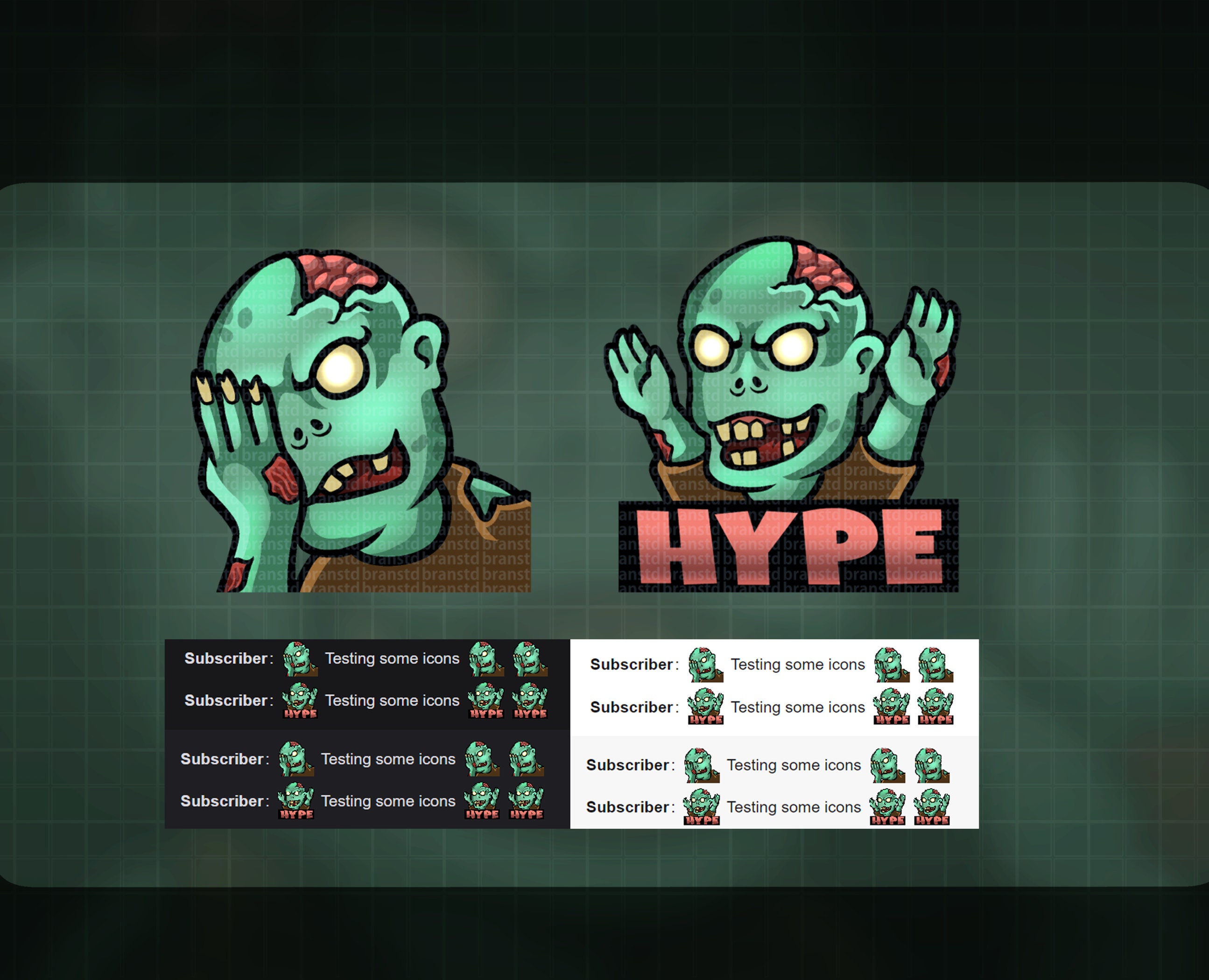 8 X Zombie Twitch Emotes Zombie Twitch Emotes - Etsy