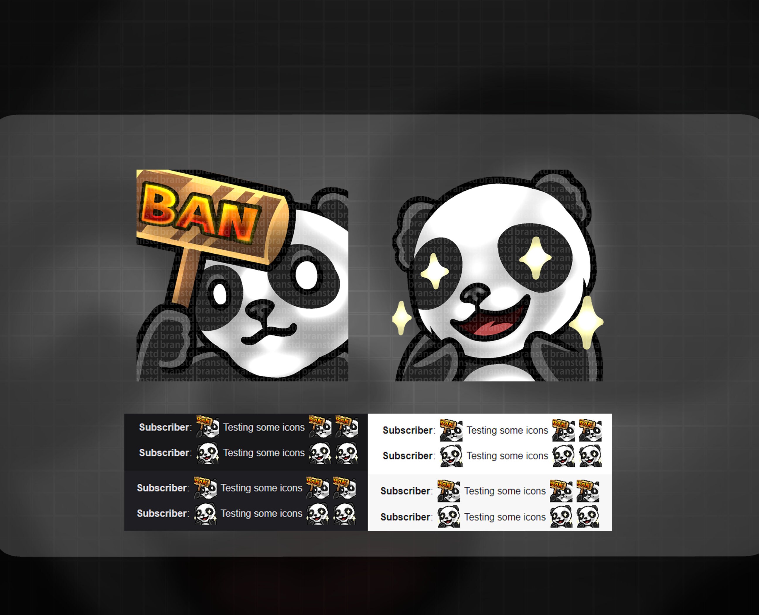 8 X Panda Twitch Emotes - Panda Twitch Emotes - Etsy