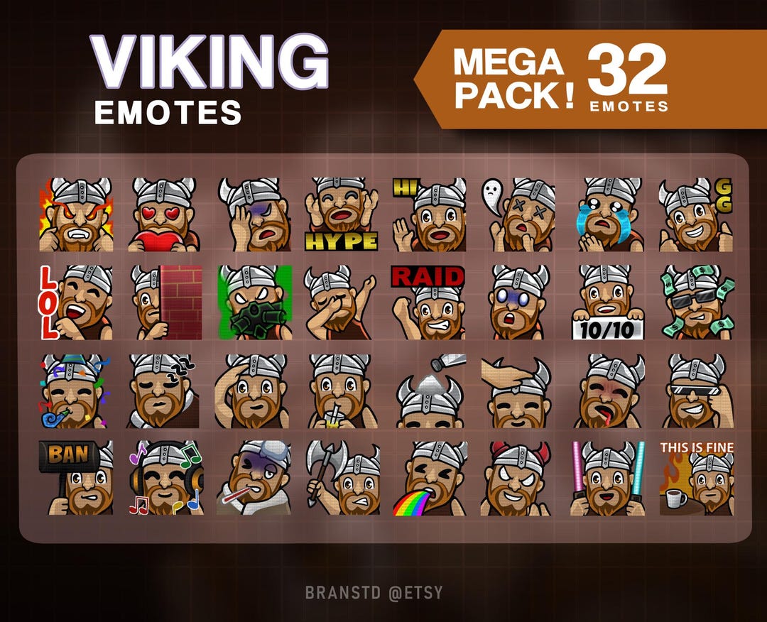 Twitch Emotes Mega Pack - Viking Emotes - Etsy