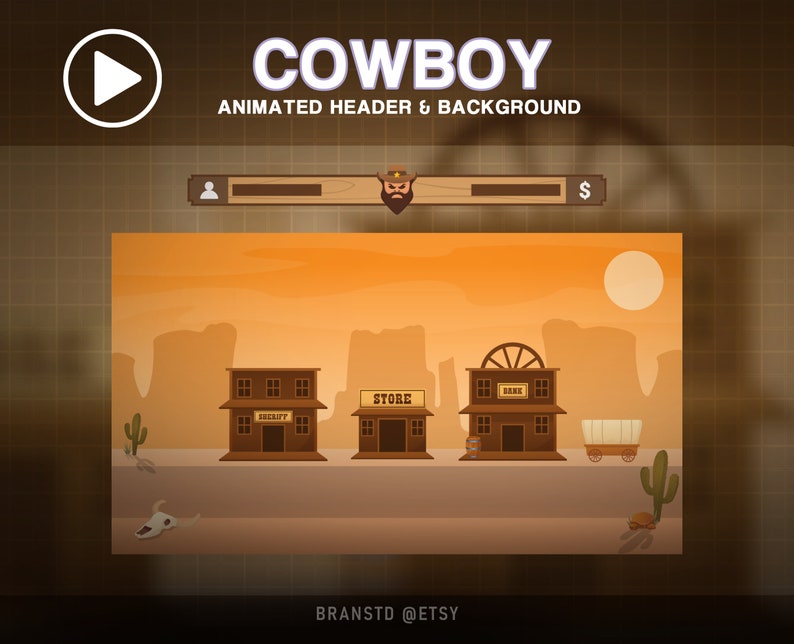 Cowboy Stream Pack - Stream Package - Western Screens - Wild West ...