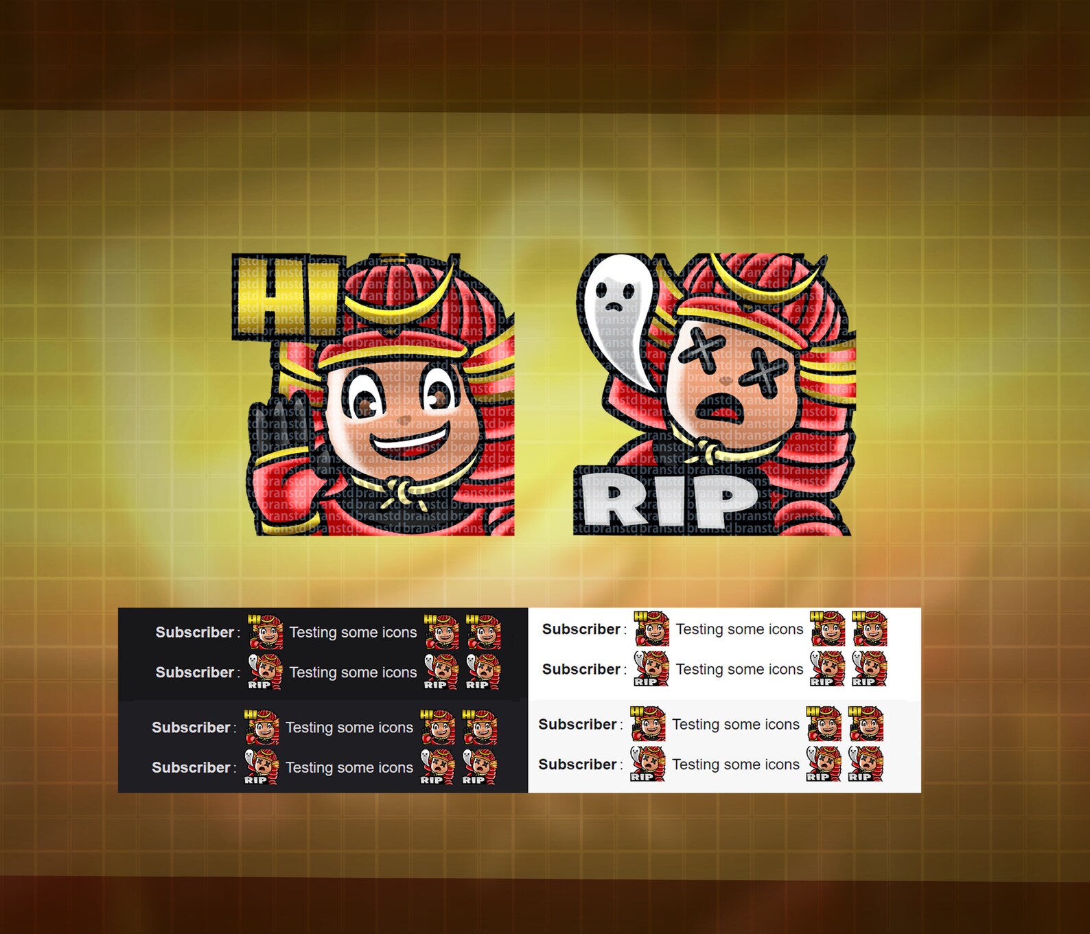 8x Samurai Twitch Emotes - Samurai Twitch Emotes - Warrior Twitch ...