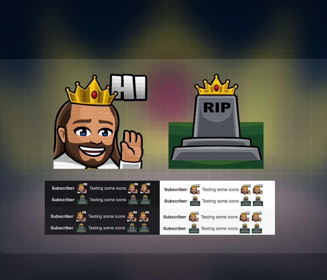 8x King Twitch Emotes Lord Twitch Emotes Crown Twitch Emotes - Etsy