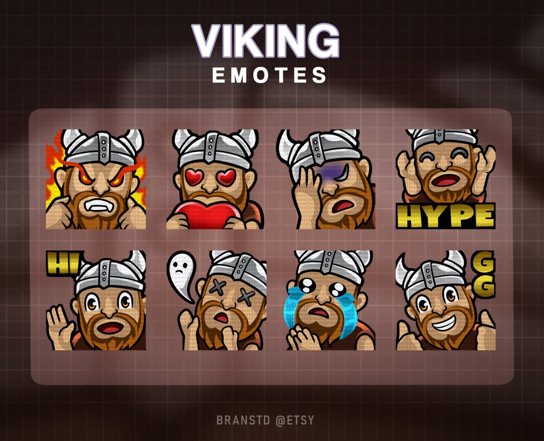8x Viking Twitch Emotes - Viking Twitch Emotes - Warrior Twitch Emotes ...
