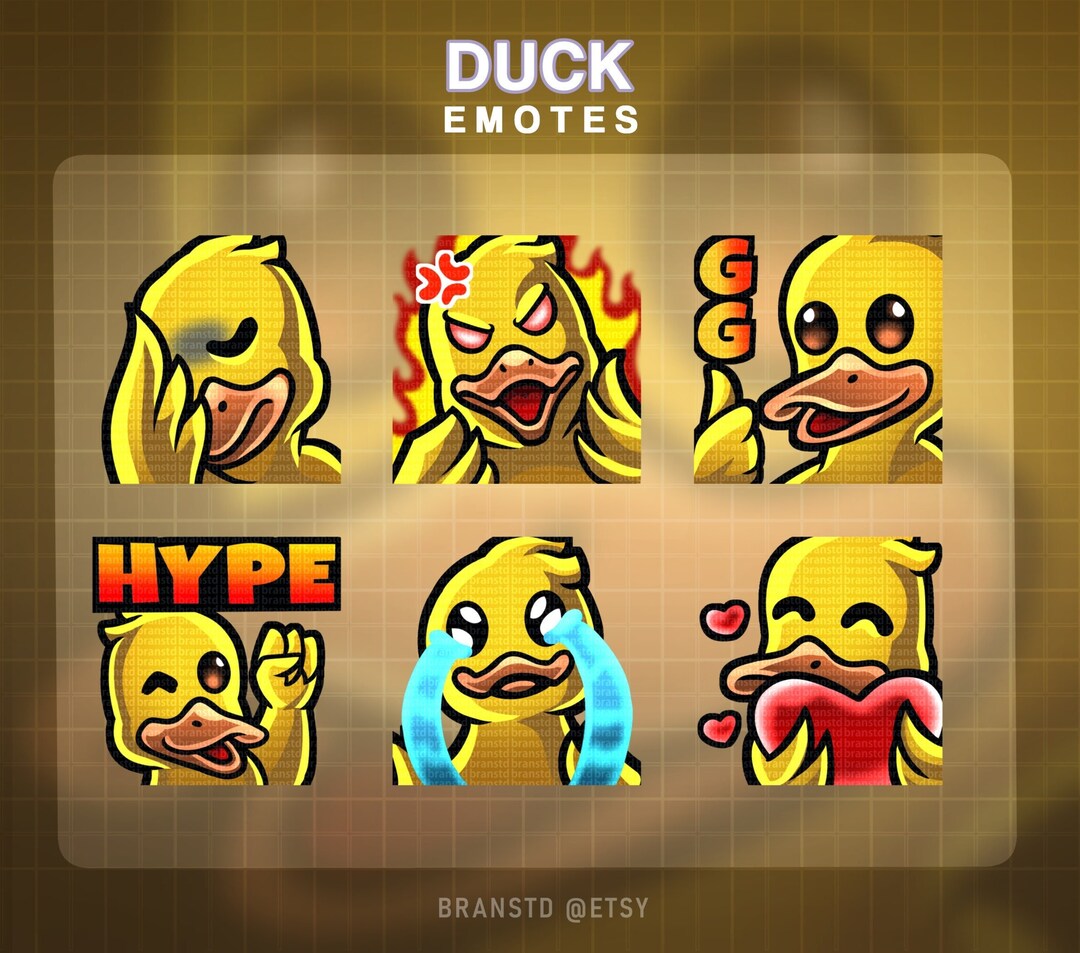 6x Duck Emotes - Duck Twitch Emotes - Twitch Emotes - Etsy